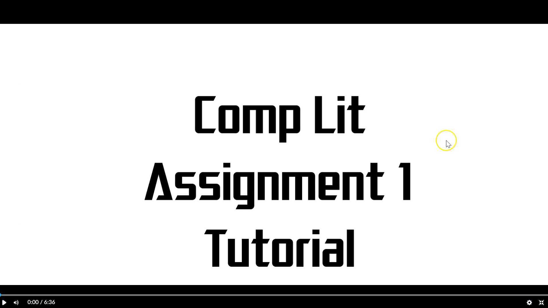 Assignment 1.01 Tutorial