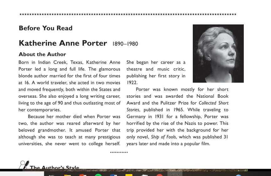 "He" by Katherine Anne Porter