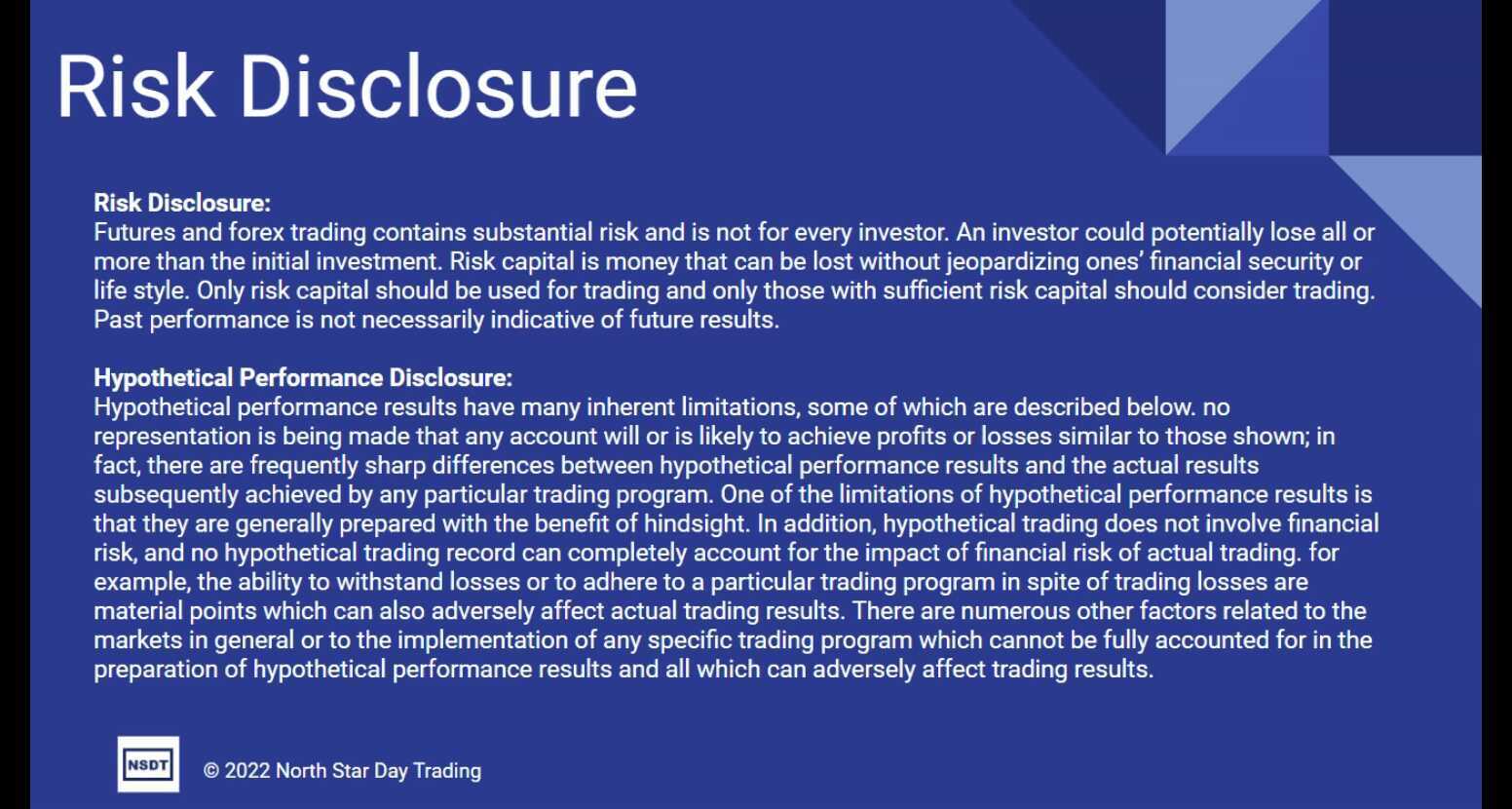 NSDT Ratcheting Stop Features