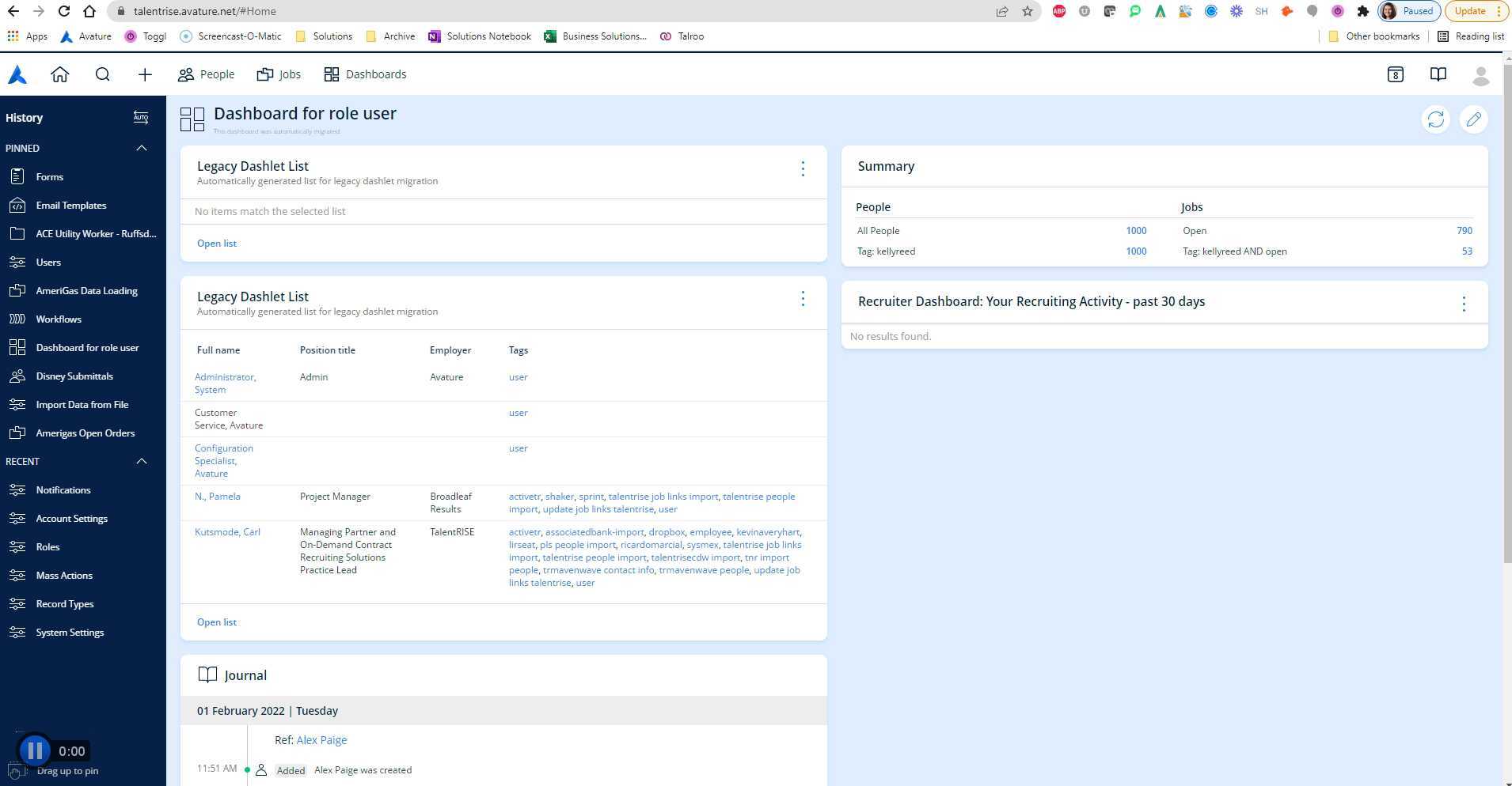 Avature - Create and Save Lists