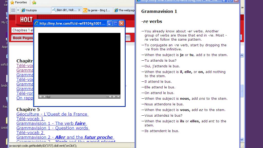 french i chapter 4 bien dit -re verbs