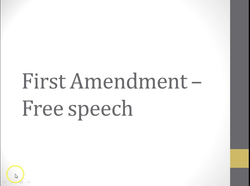 First Amendment Free Speech