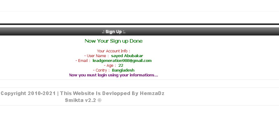 Snip - Smikta register Mozilla Firefo