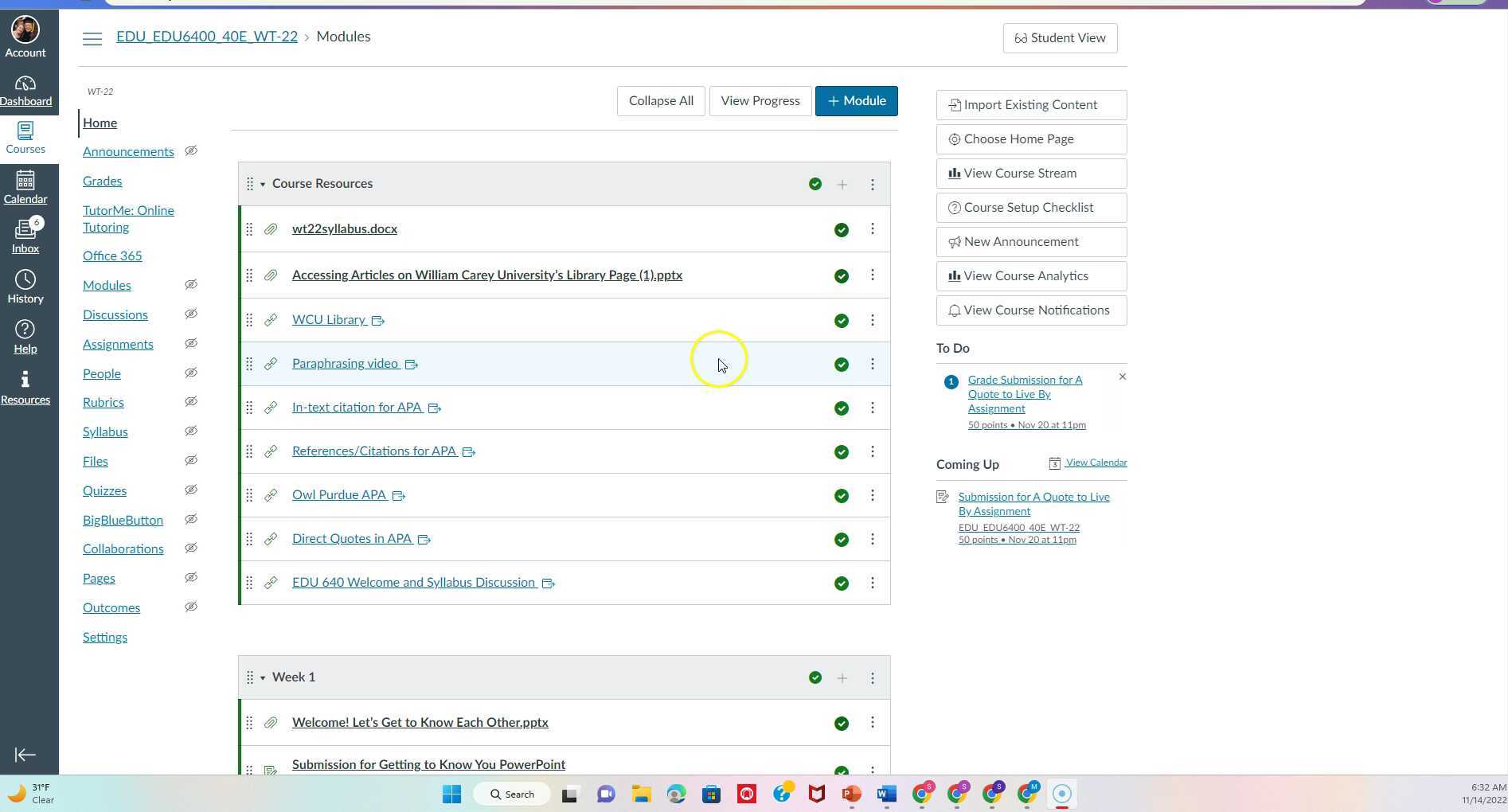 Week 2 Assignment Discussion WT22