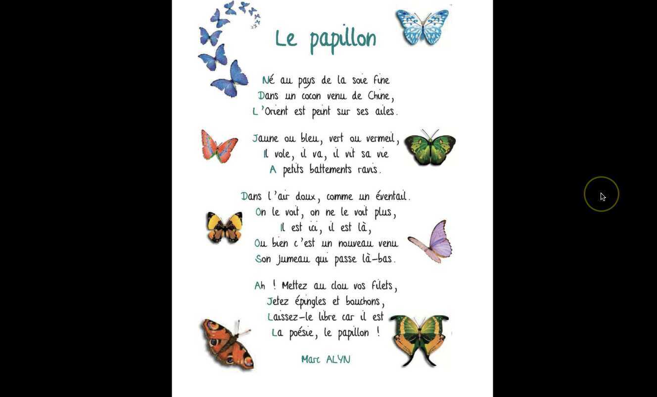 Poesie - Le Papillon