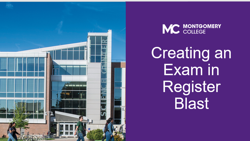 Creating an Exam in Register Blast (2022 Version)