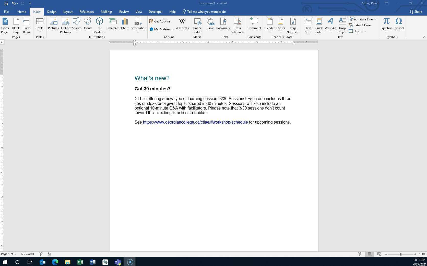 Accessible Word Documents - Links
