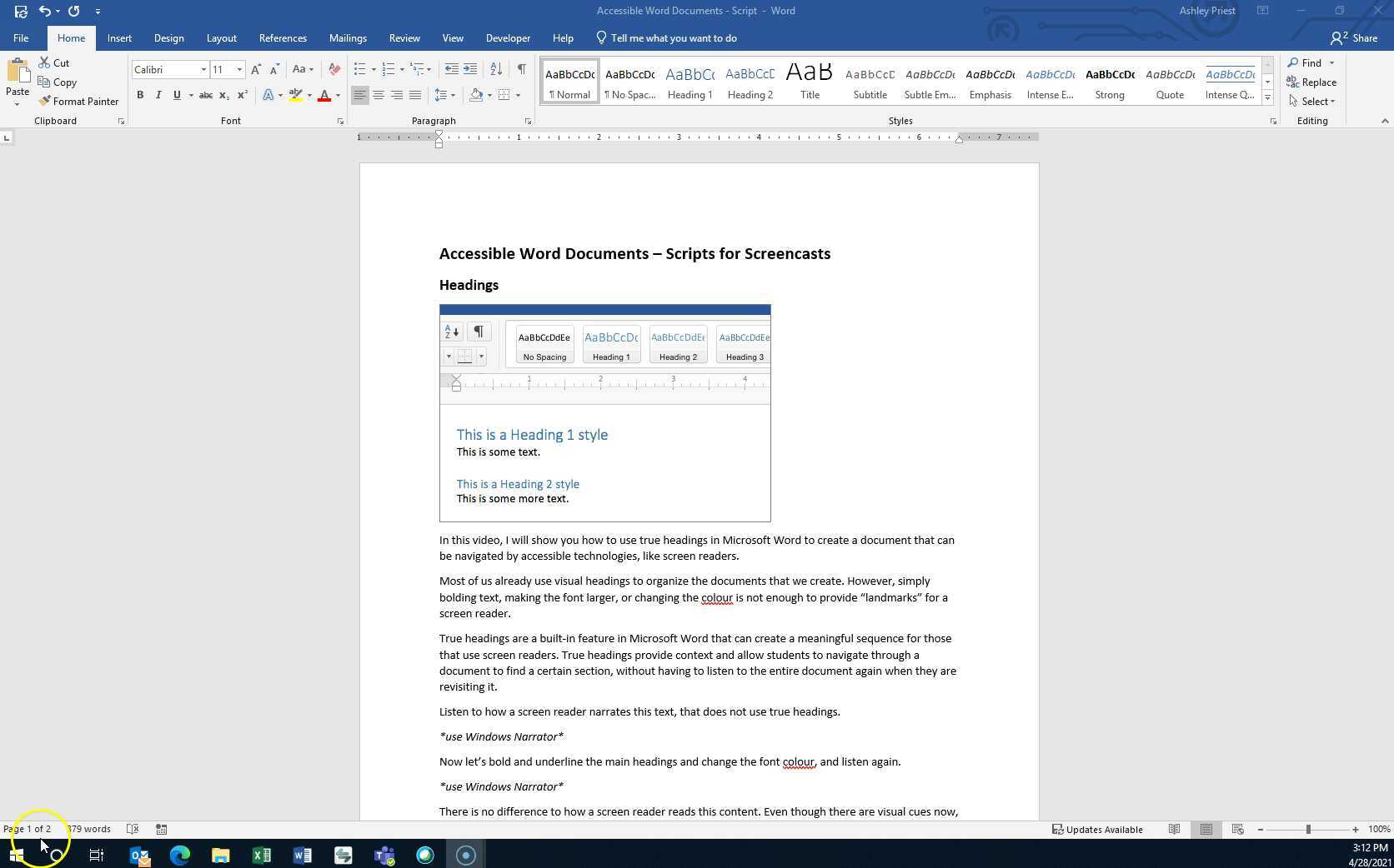 Accessible Word Documents - Accessibility Checker