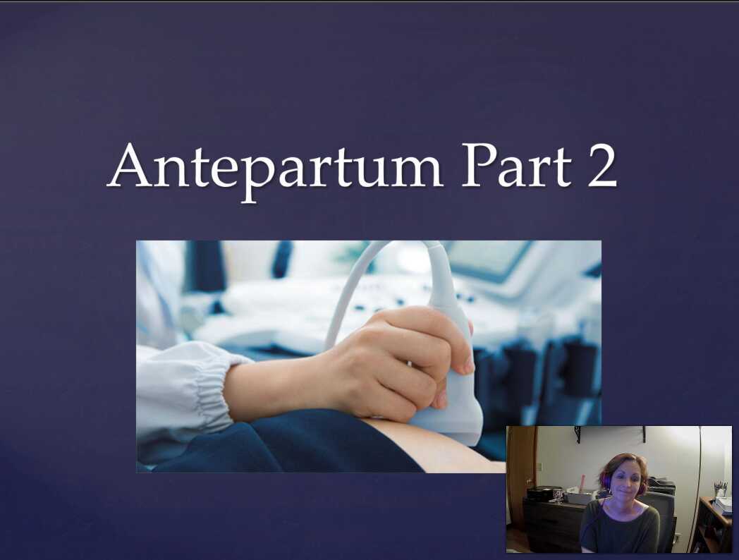 Cochran Antepartum video lecture 4