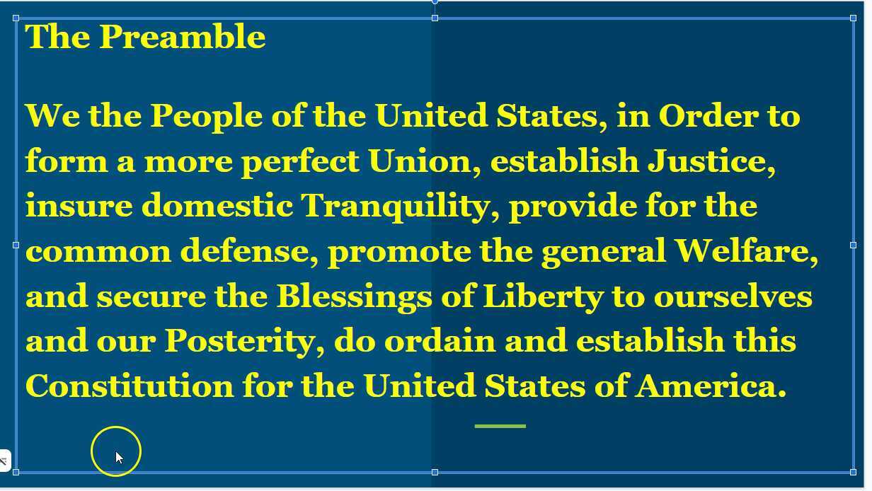 PREAMBLE/BILL OF RIGHTS AUDIO