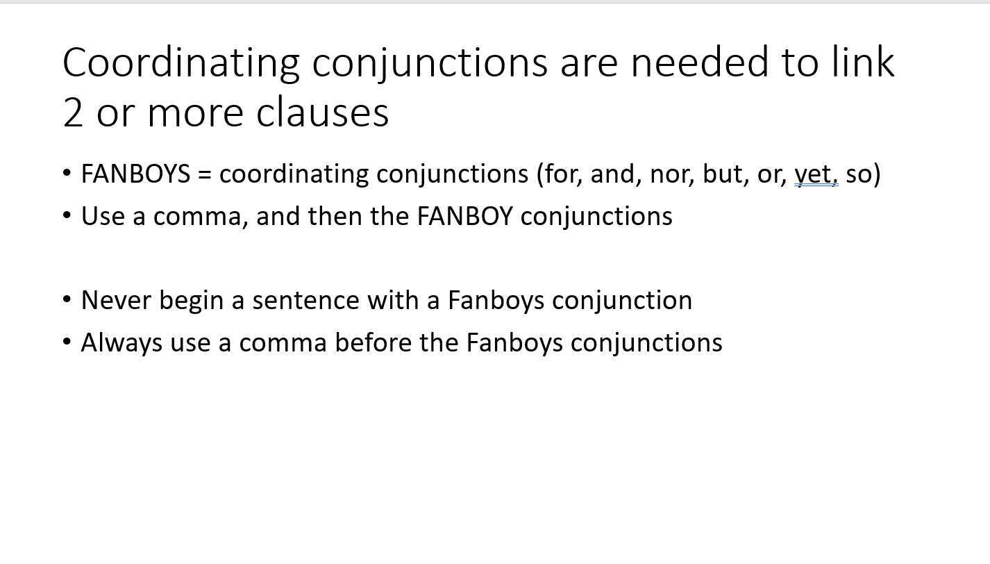 Commas 2: Fanboys - "And"