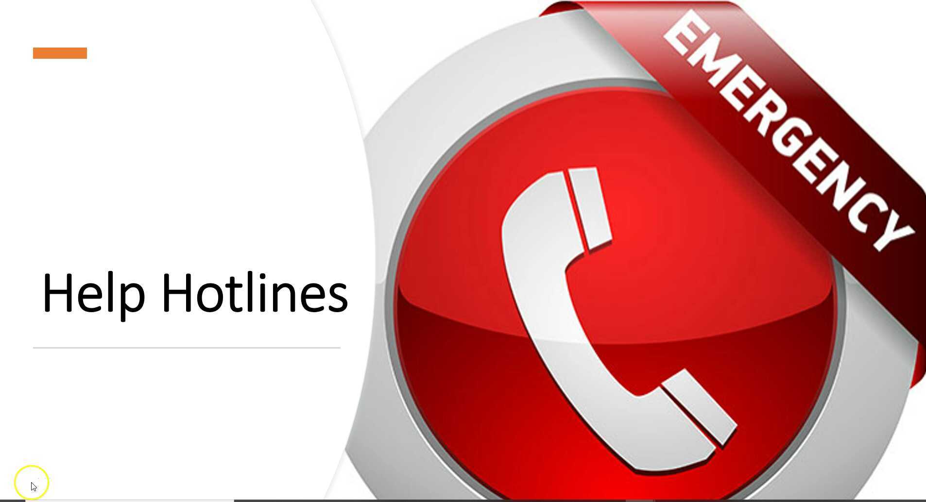 Emergency Help Hotlines PSA