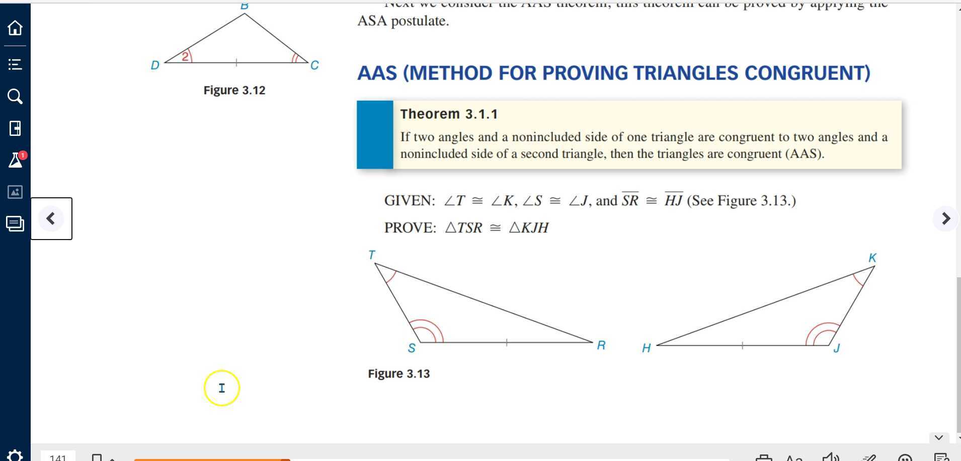 Why the AAS proof is valid.