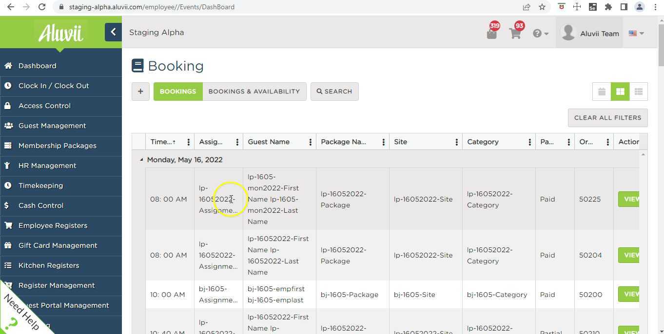 Bookings --> Time slot displays as available but selecting it will ...