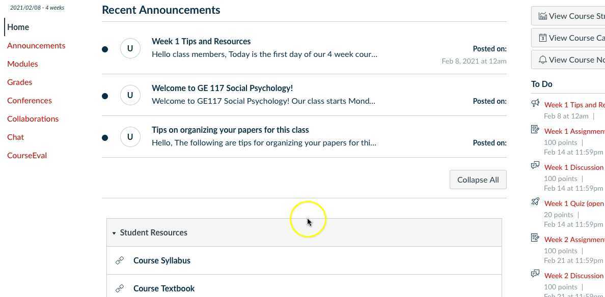 How to submit an assignment