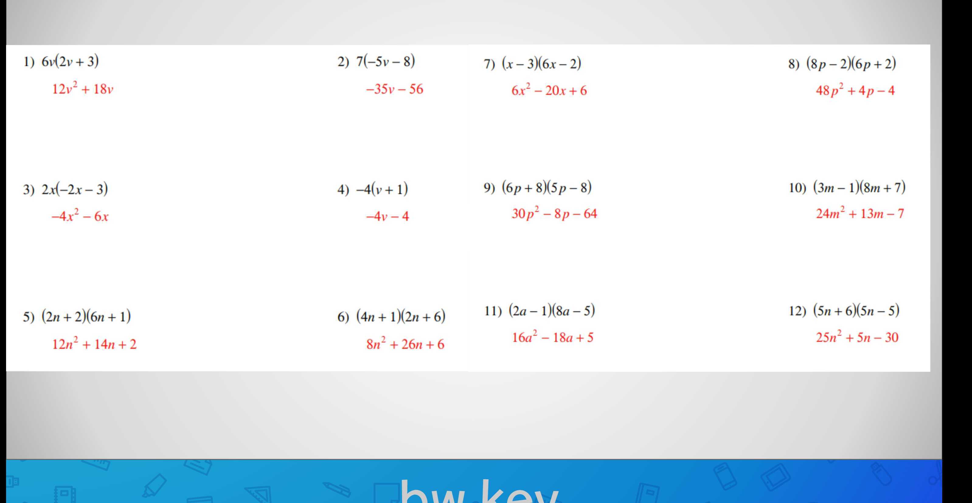 multiplying polynomials 3 methods 20-21
