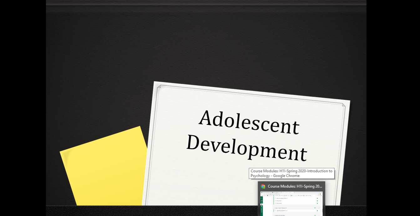 Adolescent Development Voice Over