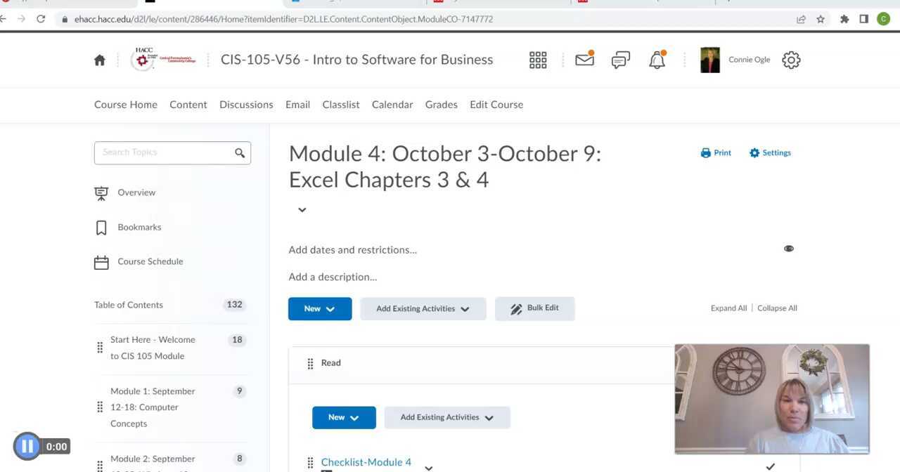 Excel Chapters 3 & 4