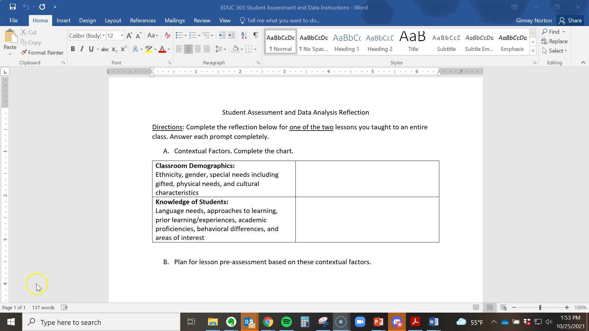 EDUC 303 Student Assessment and Data