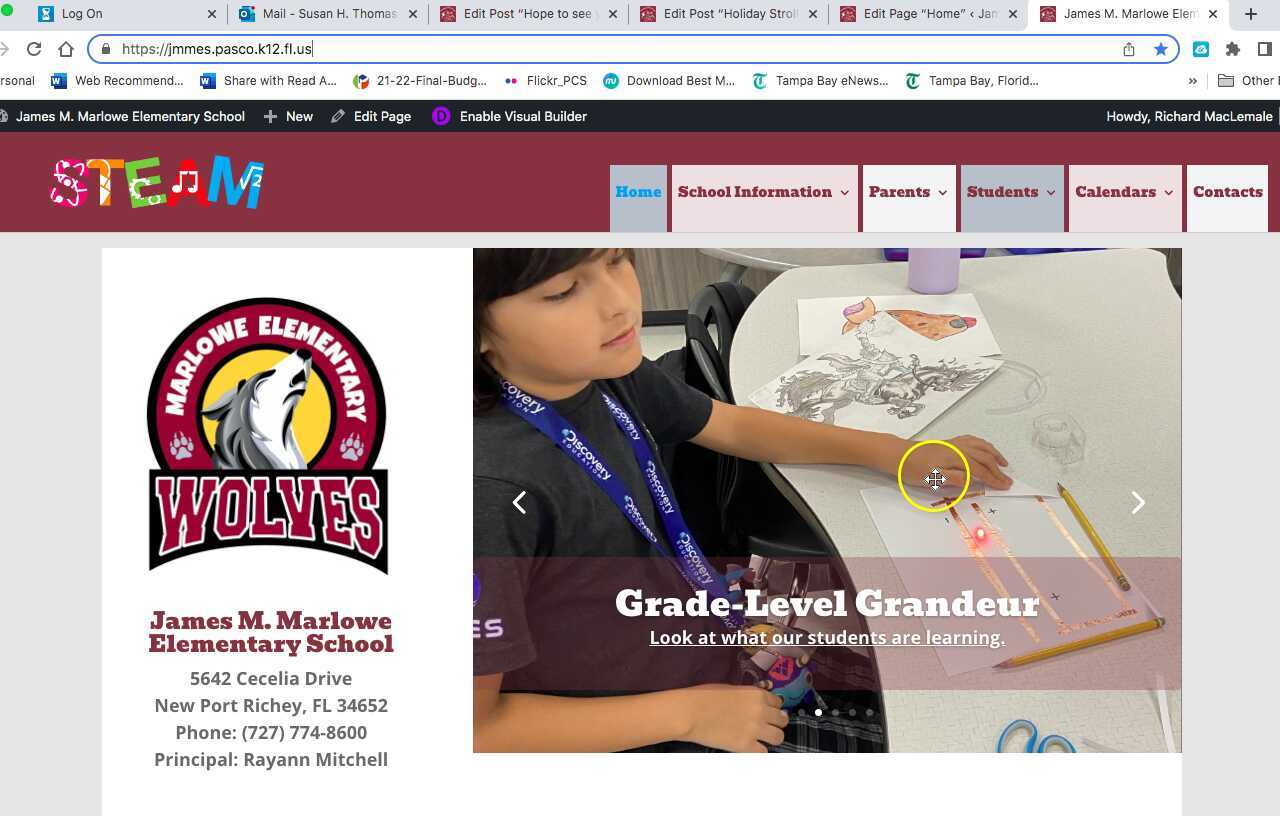 Syl_at_JMMES_two_posts_one for school news, one for Post Slider ...