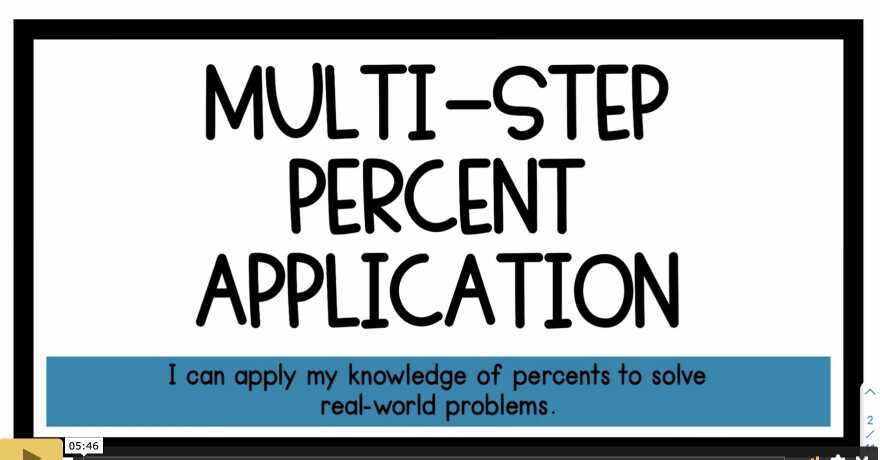 Multi-Step Percent Application (7th Grade)