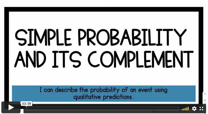 U8 L1- Simple Probability & It's Complement(7th)