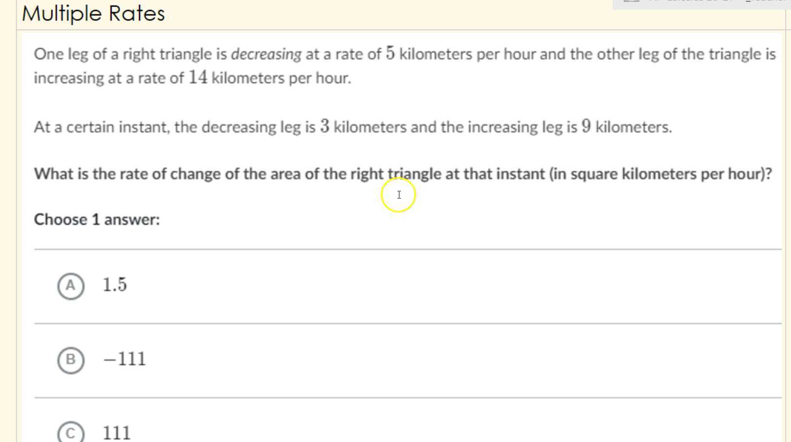 Related Rates: Multiple Rates