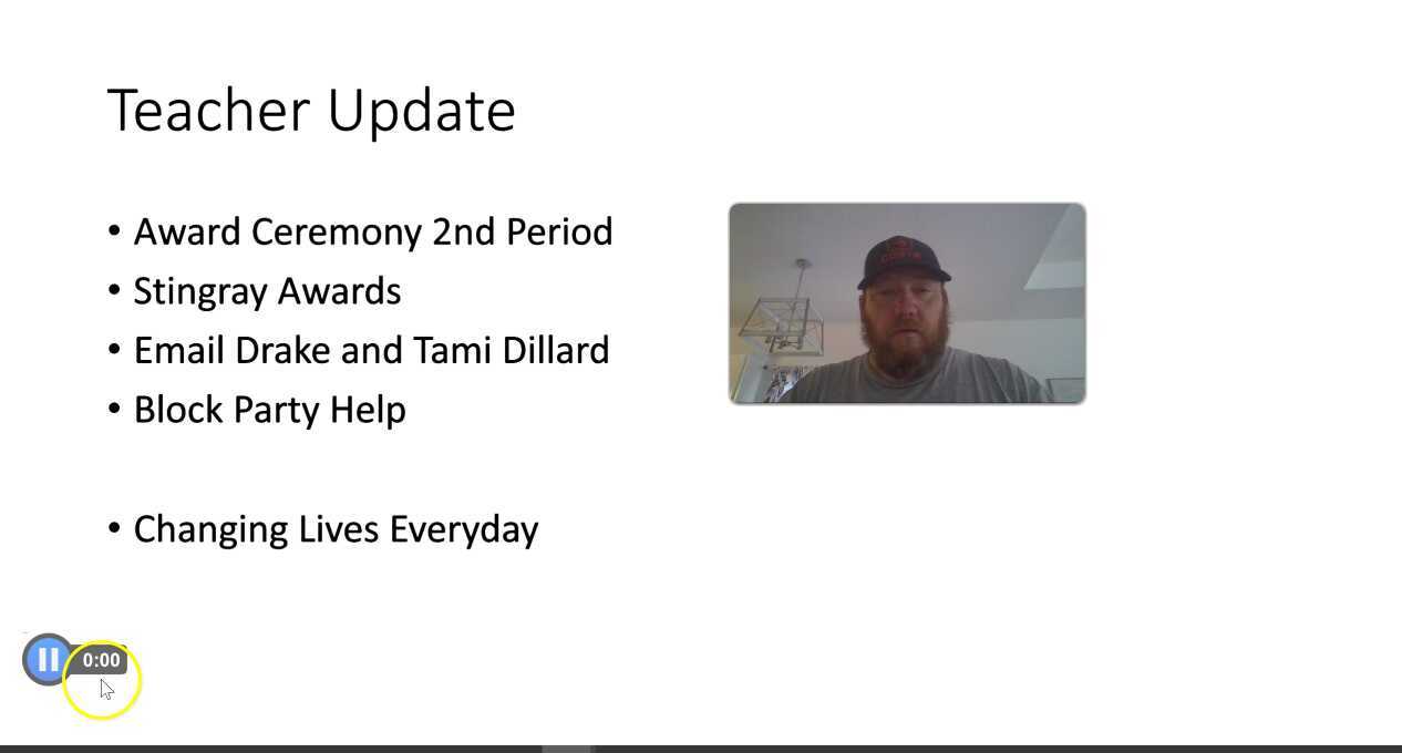 Teacher Update 4/16