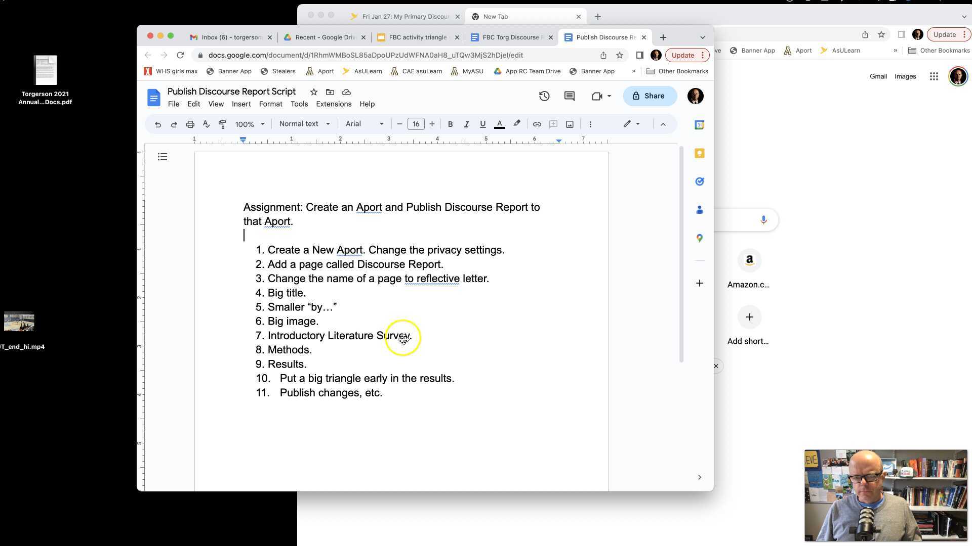 Create Aport Publish Discourse Report