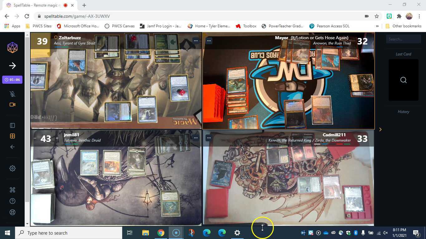 Spelltable technical Problems