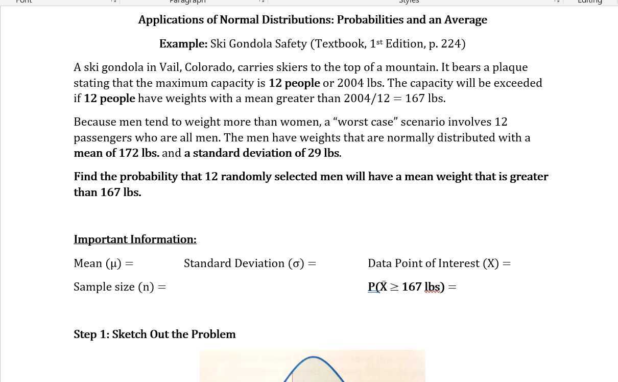 Applying the Normal Distribution - Averages
