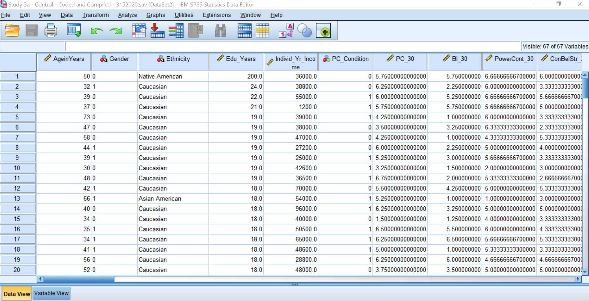 SPSS Descriptive Statistics