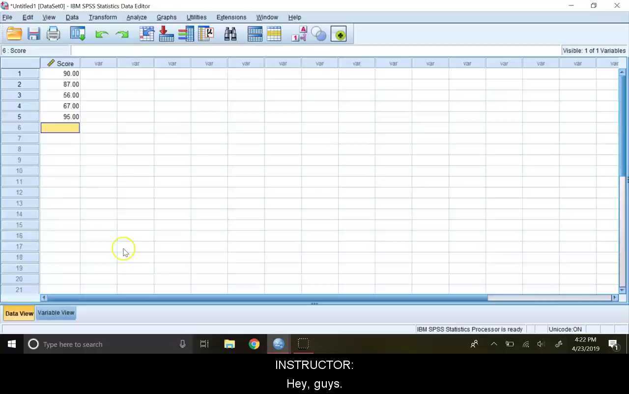 SPSS - One-Sample t-Test - CC