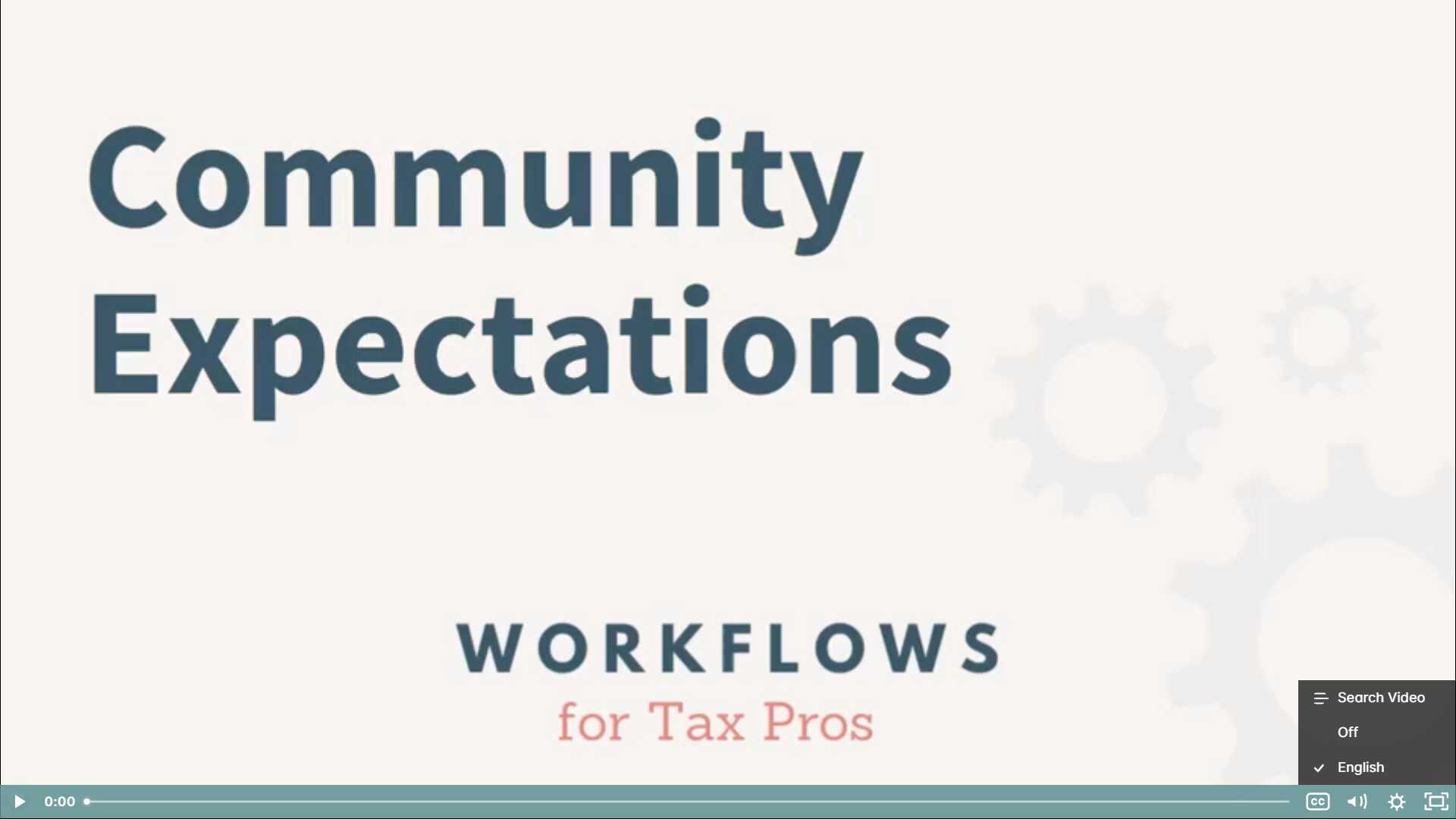 Community Expectations