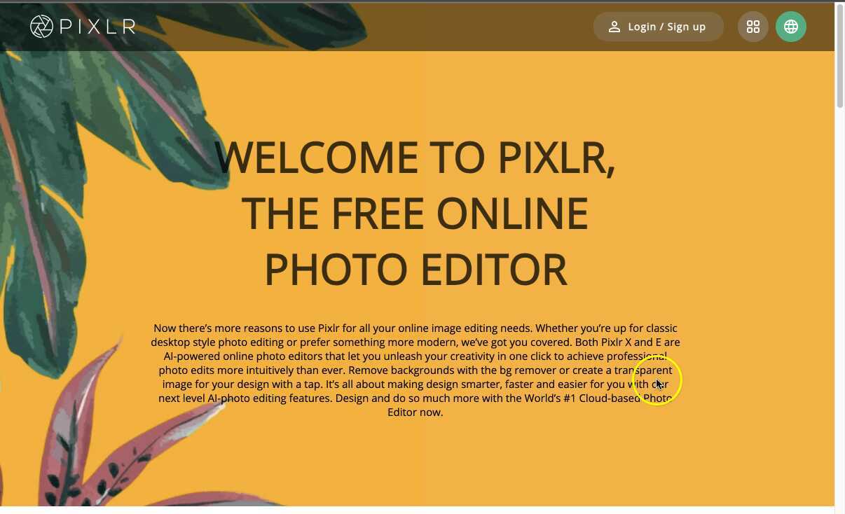 Crop Images with PIXLR