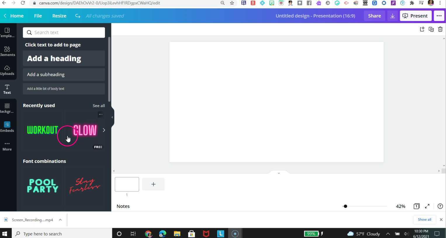 Embedding A YouTube Video Into An Interactive Canva Presentation