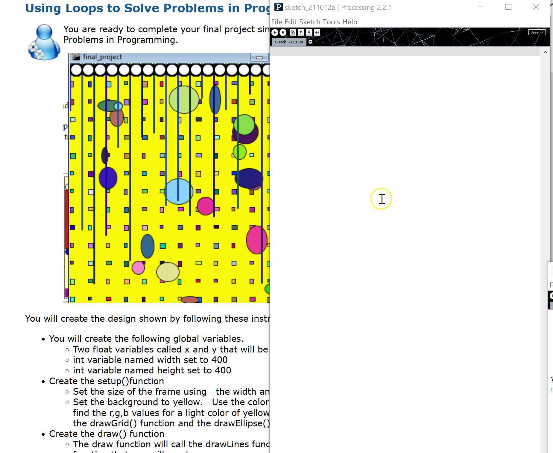 Using Loops to Solve Problems in Programming Project