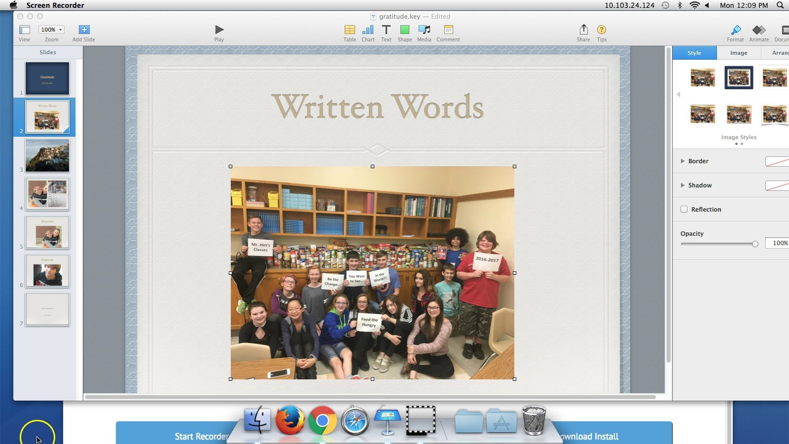adding audio to your slideshow