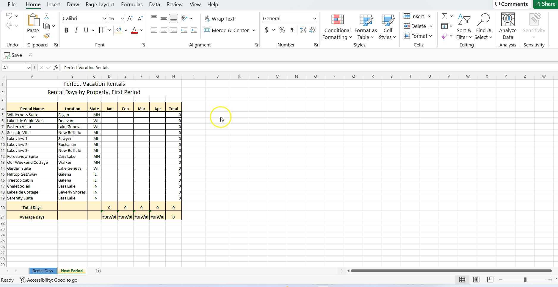 Excel: Pause and Practice 1-3