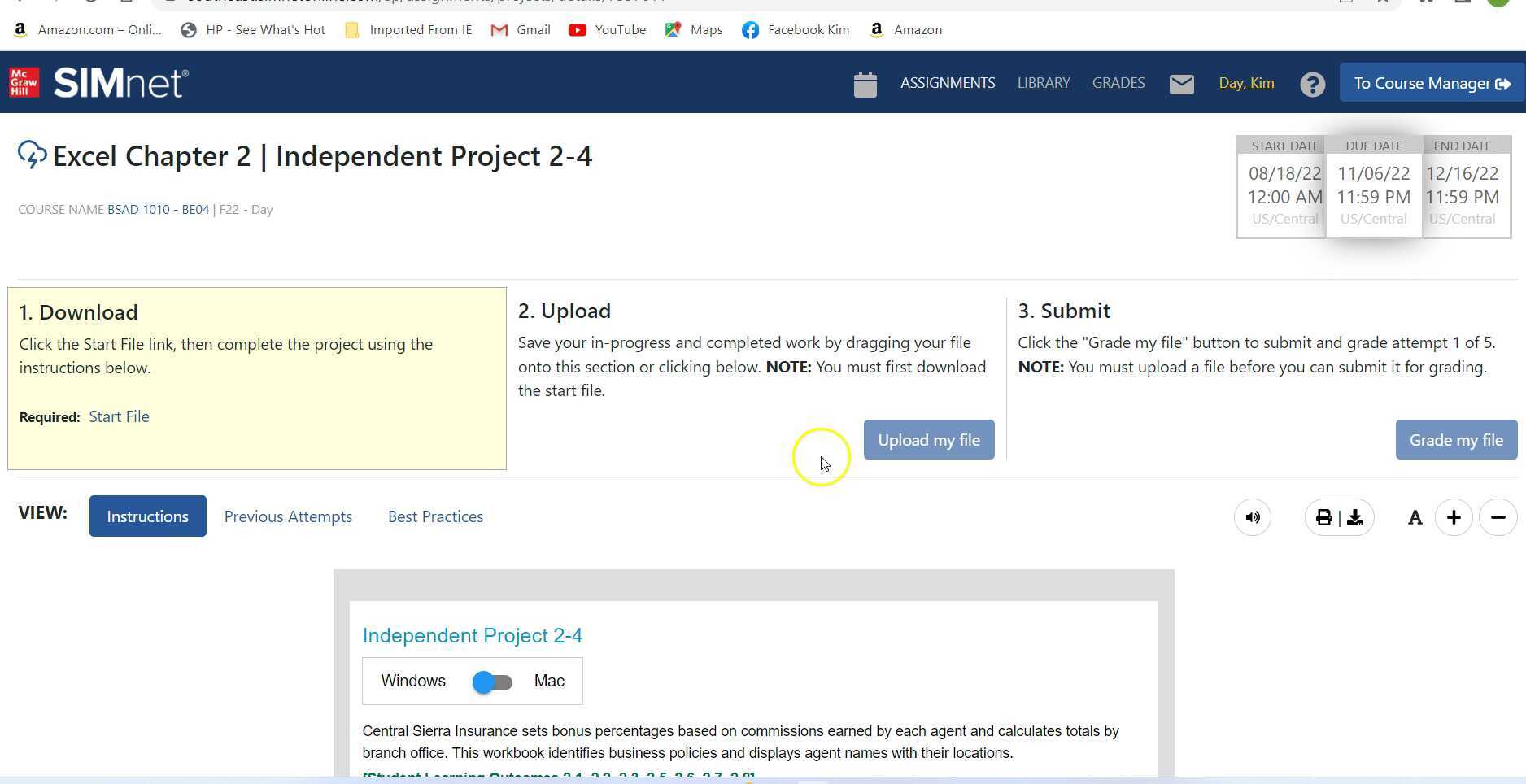 Excel Chapter 2: IP 2-4