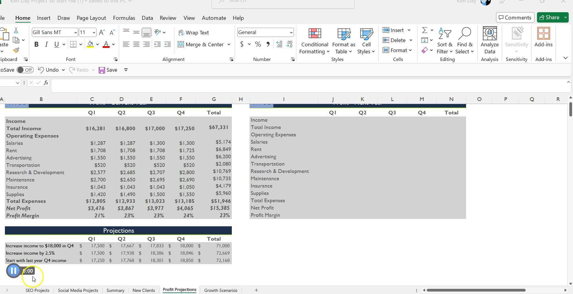 Computerized Accounting: Project 3b (Steps 16-19)
