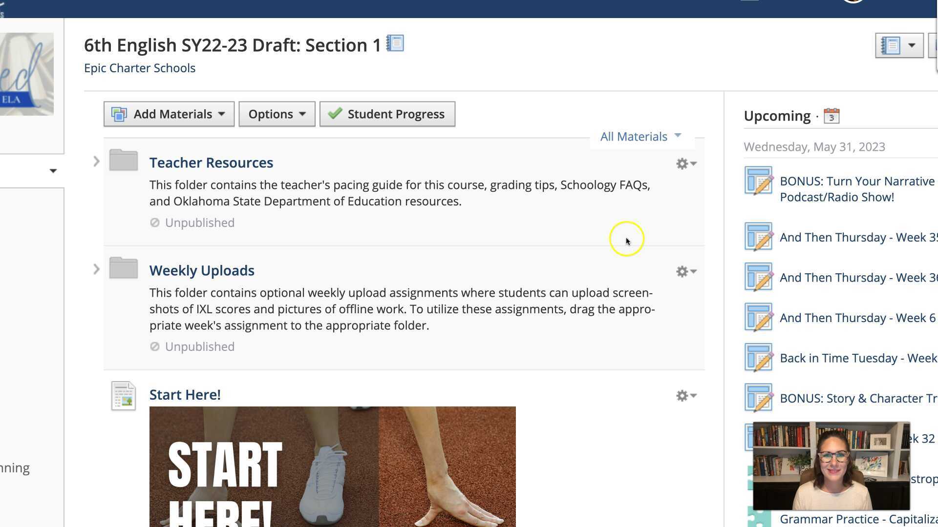The Layout of EpicEd and Schoology