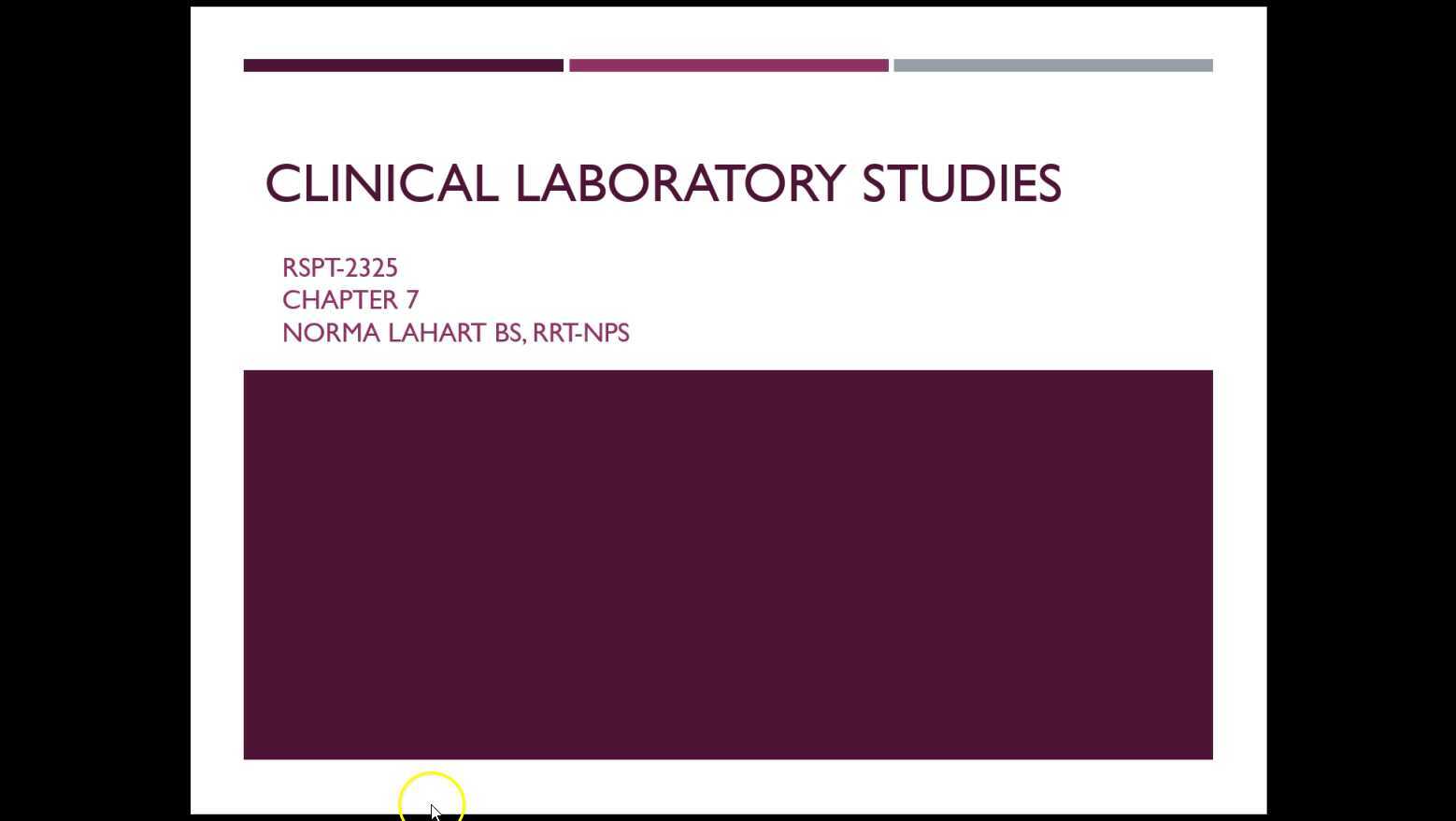 Clinical Laboratory Studies