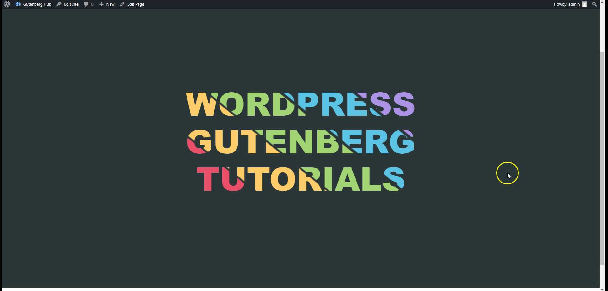 multi color text shot intro