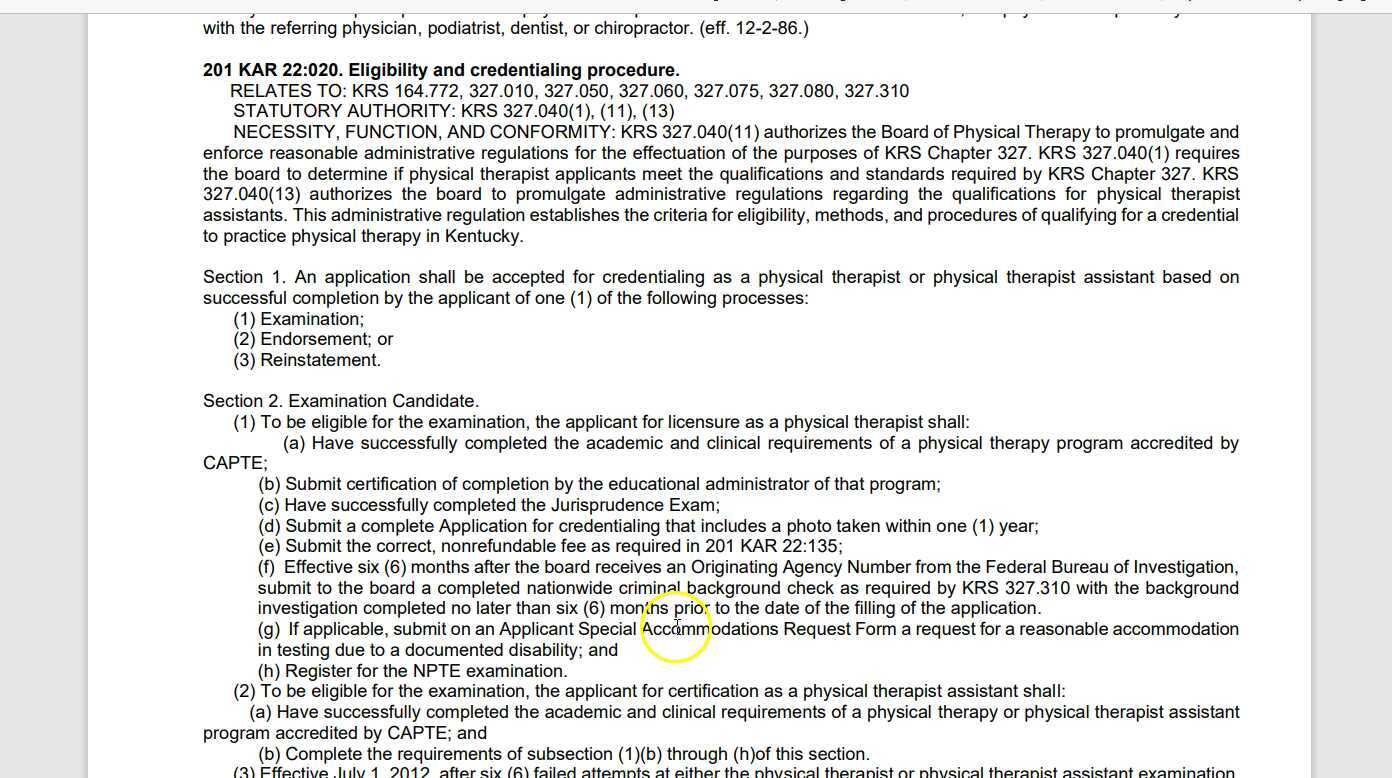 PTA 101 State Practice Act Lecture #2