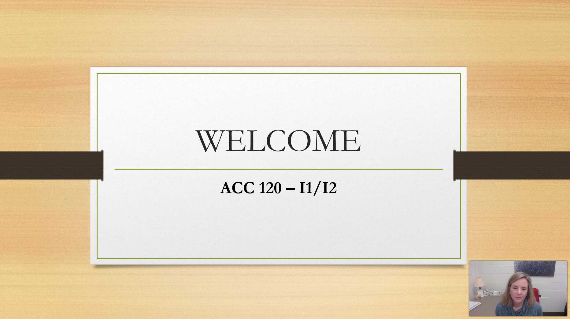 ACC 120 welcome