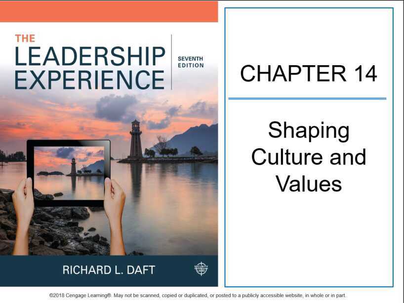 Chapter 14: Shaping Culture & Values