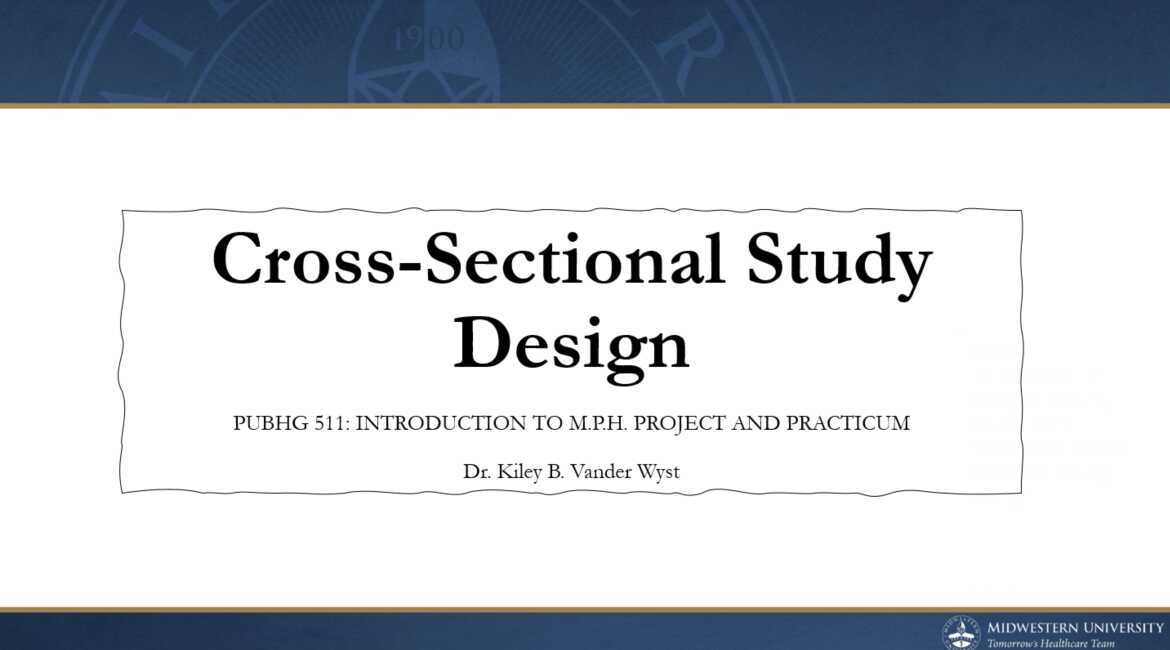 PUBHG511 Cross-Sectional Study Design