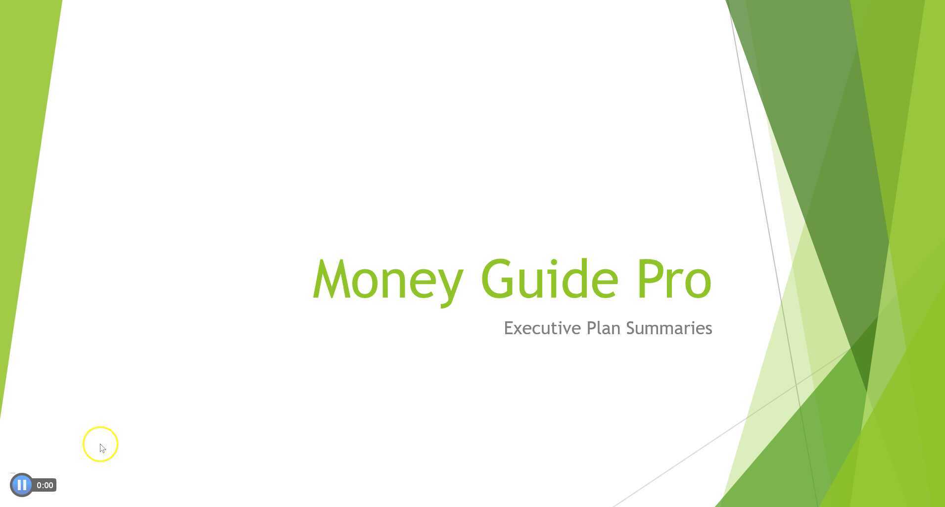 Money Guide Pro - Executive Plan Summaries