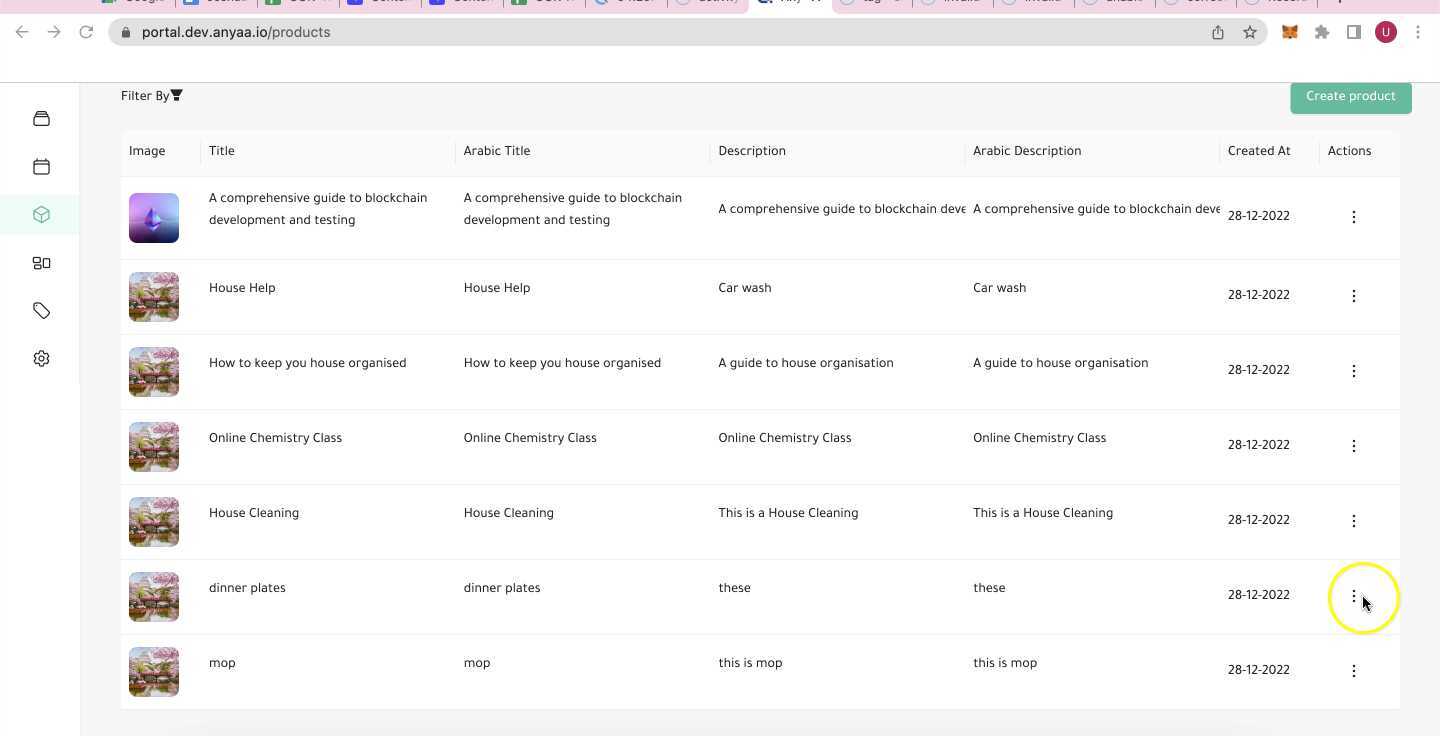 unable to edit product